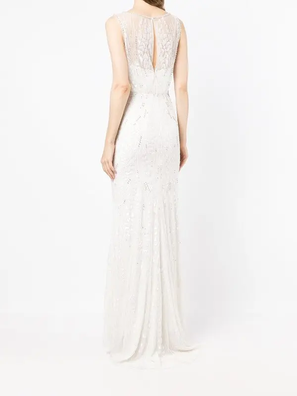 Jenny Packham Crystal-embellished Embroidered Gown