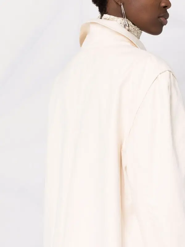 MAISON MARGIELA Single-breasted Midi Coat - Neutrals