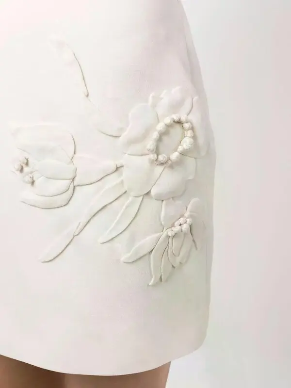 Valentino Garavani Floral-embroidered Mini Skirt