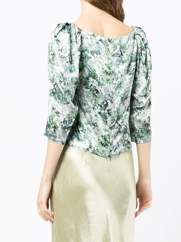 Vince Floral Print Blouse