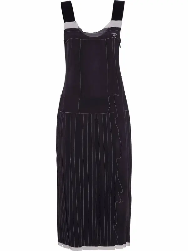 Prada Sleeveless Silk Midi Dress