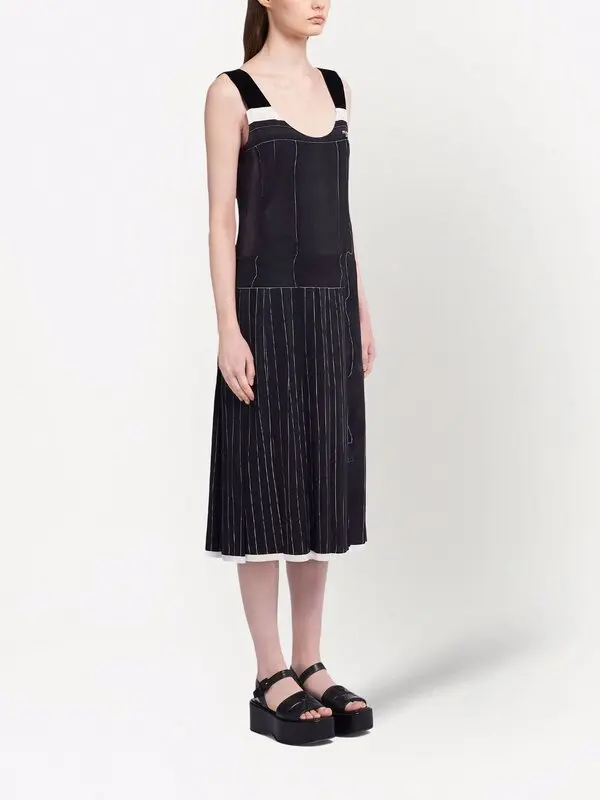 Prada Sleeveless Silk Midi Dress
