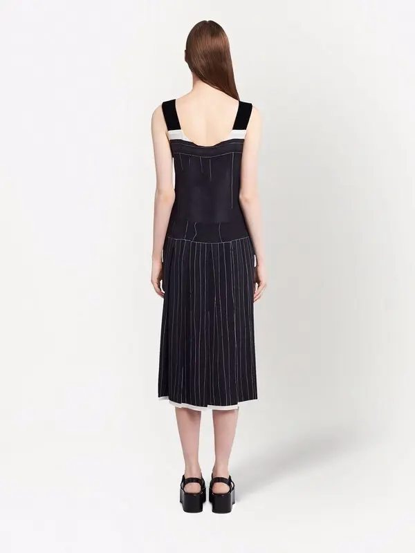 Prada Sleeveless Silk Midi Dress