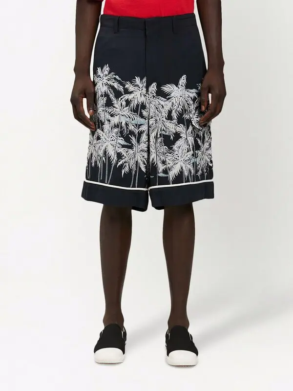 Palm Angels Palms-print Bermuda Shorts