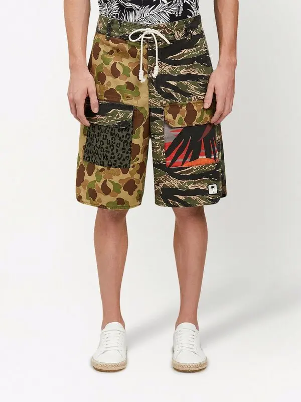Palm Angels Multi-print Cargo Shorts