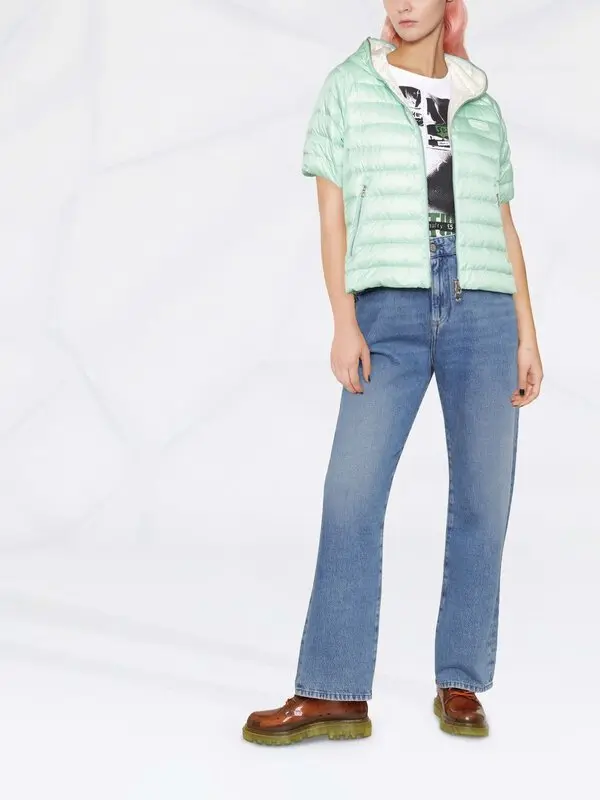 Duvetica Vernia Short-sleeved Puffer Jacket - Green