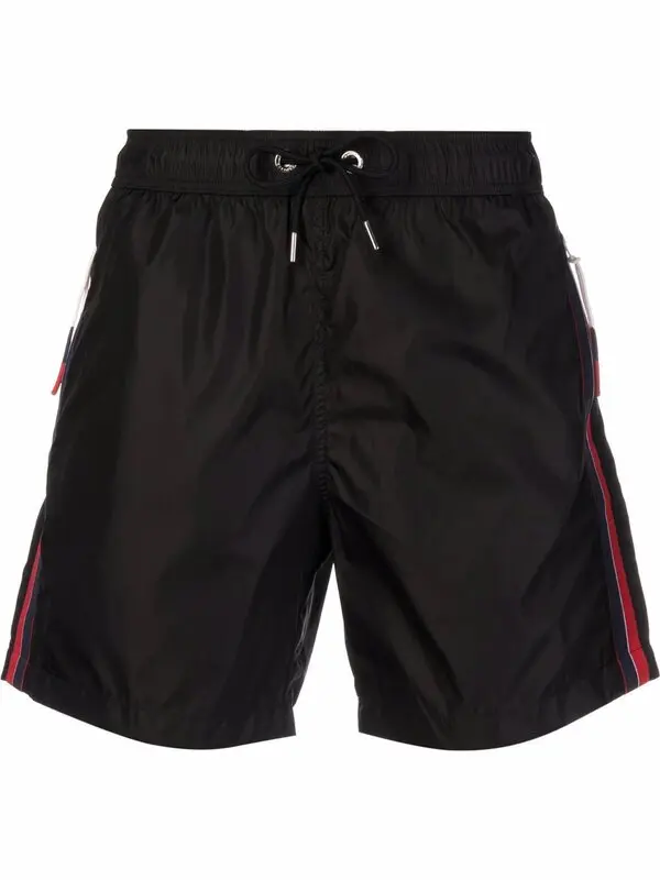 Moncler Logo-patch Swim Trunks - Black