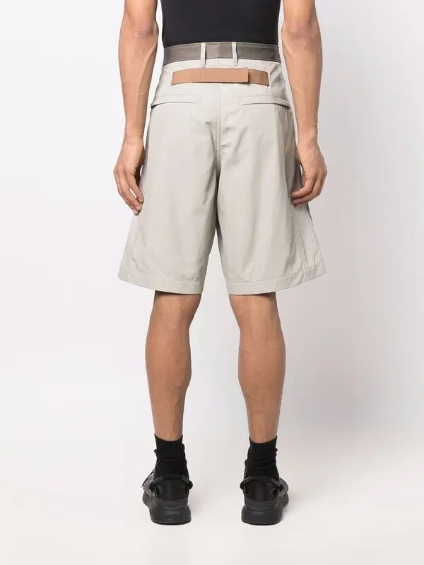 DIESEL® Knee-length Shorts With Logo Patch - Green