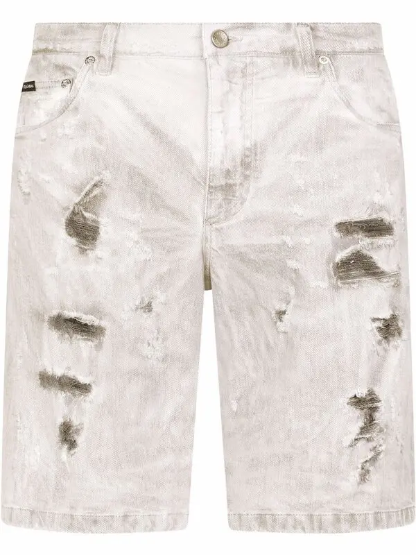 Dolce & Gabbana Distressed Denim Shorts