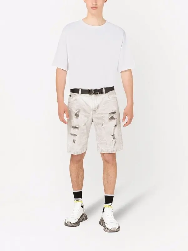Dolce & Gabbana Distressed Denim Shorts