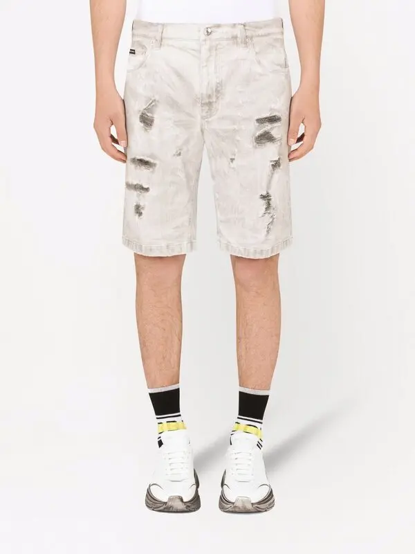 Dolce & Gabbana Distressed Denim Shorts