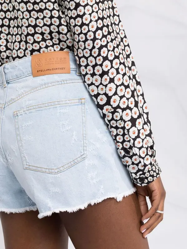 Stella McCartney Logo Denim Shorts