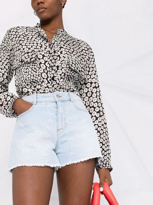 Stella McCartney Logo Denim Shorts