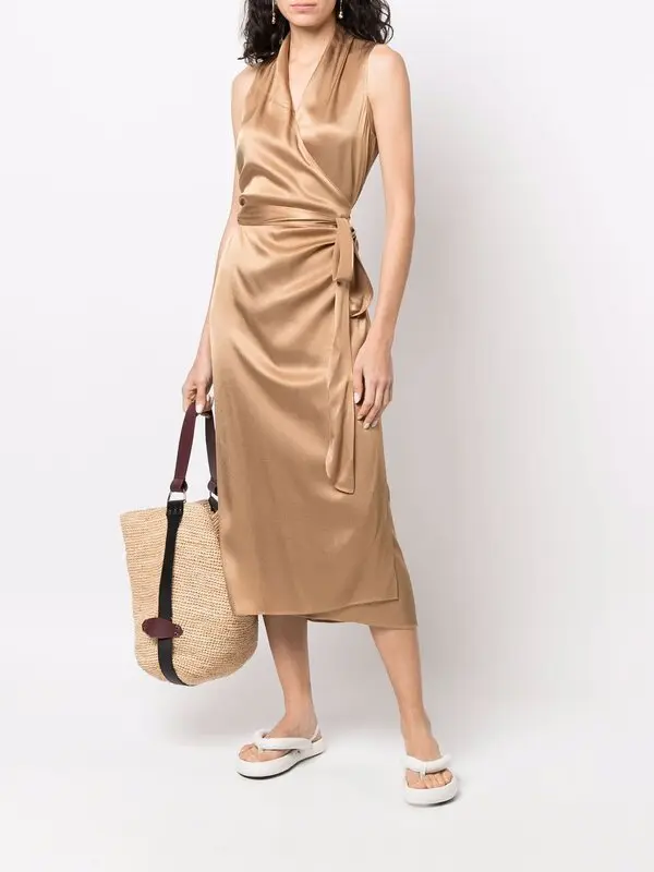 Vince Ruched Midi Dress