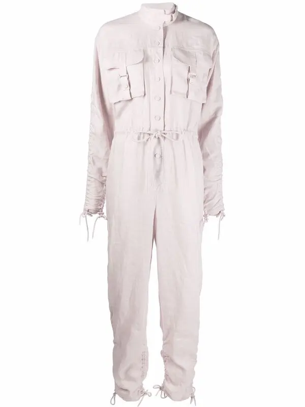 Zimmermann Utility Linen Jumpsuit - Pink