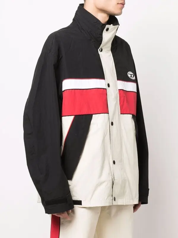 DIESEL® Paneled Funnel Neck Jacket
