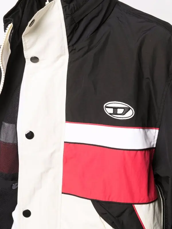 DIESEL® Paneled Funnel Neck Jacket