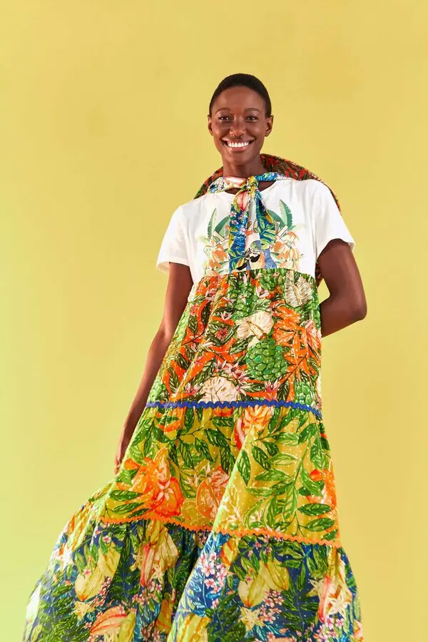 Farm Rio Caipirinha Midi T Shirt Dress - Multi | Editorialist