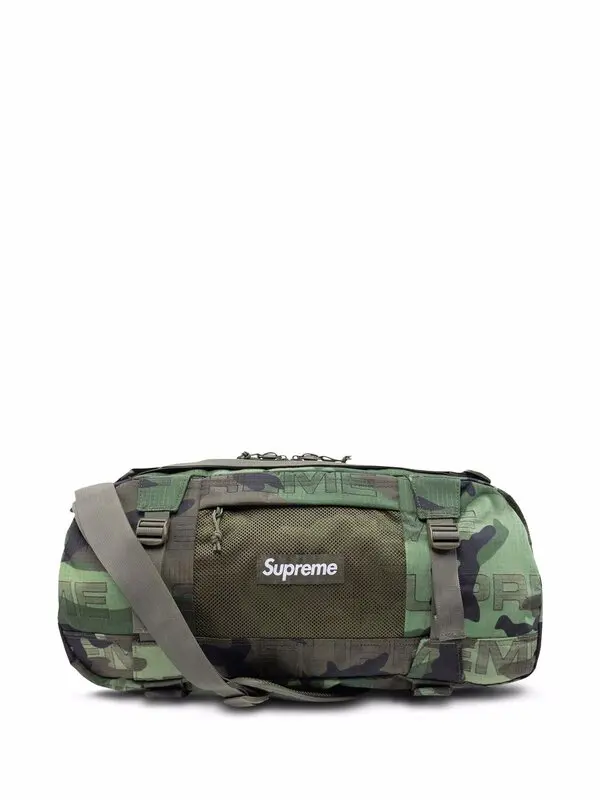 Supreme Logo-Print Duffle Bag - Green | Editorialist