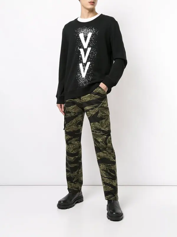 PORTS V Triple-v Print Relaxed Fit Sweatshirt