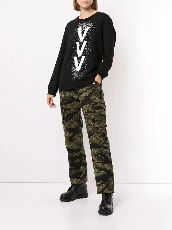 PORTS V Triple-v Print Relaxed Fit Sweatshirt