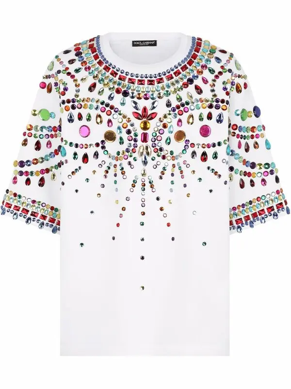 Dolce & Gabbana Crystal-embellished Short-sleeve T-shirt
