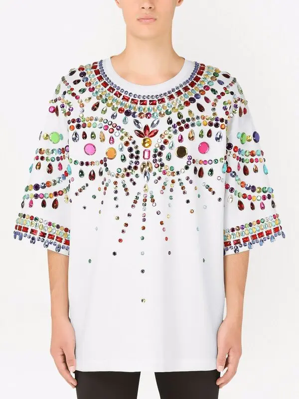 Dolce & Gabbana Crystal-embellished Short-sleeve T-shirt