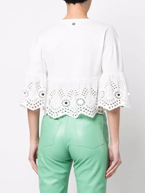 BLUGIRL Broderie Anglaise Cropped Blouse