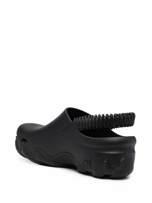 Gcds Embossed-logo Slingback Clogs - Black