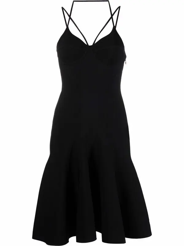 Alexander McQueen Fluted Mini Dress