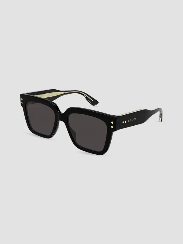 Gucci Logo 54mm Rectangular Sunglasses - Black