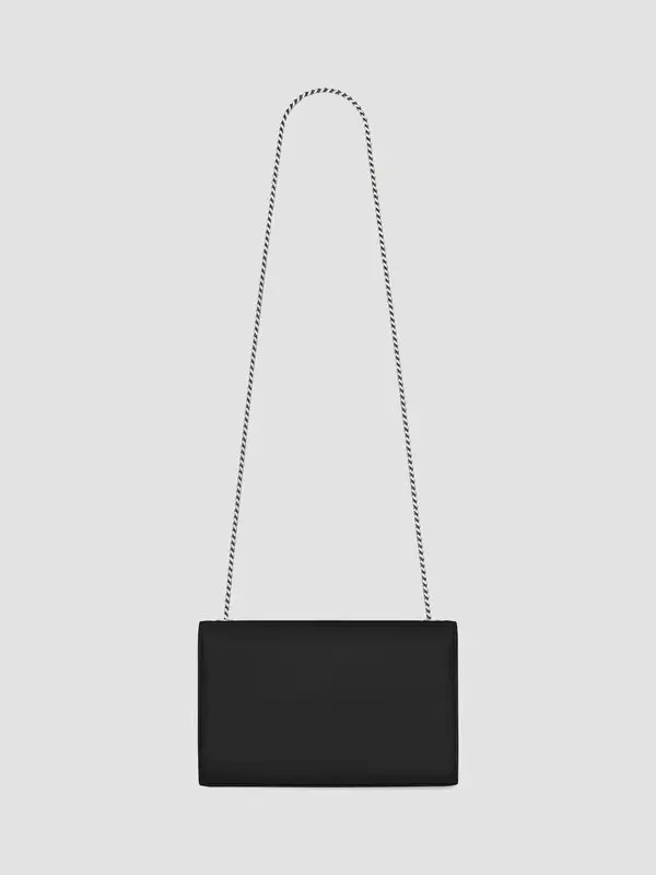 Saint Laurent Kate Grained Leather Shoulder Bag - Black