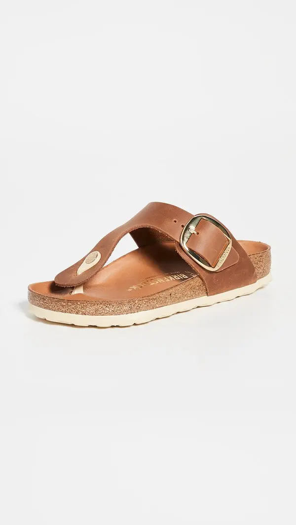 BIRKENSTOCK Gizeh Big Buckle Sandals - Cognac
