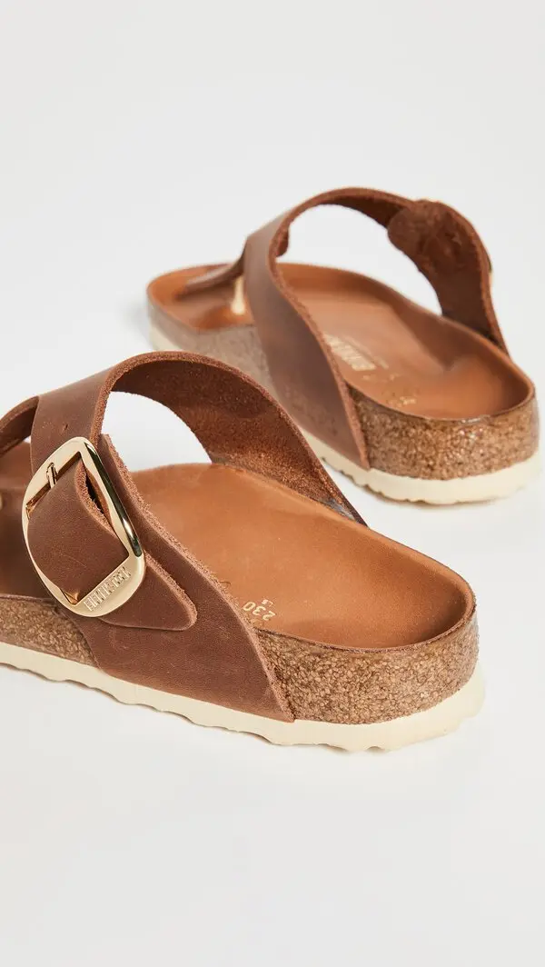 BIRKENSTOCK Gizeh Big Buckle Sandals - Cognac