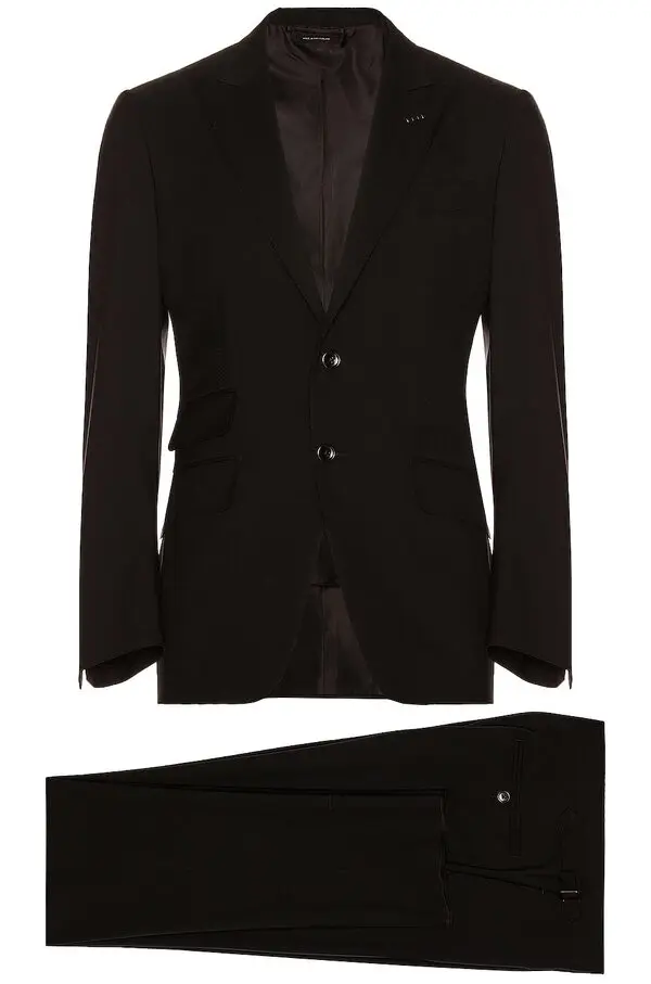 TOM FORD Plain Weave Suit - Black