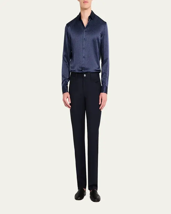 Giorgio Armani Wool Five-pocket Pants