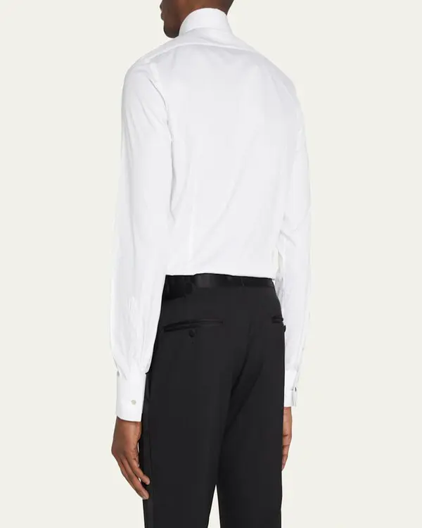 TOM FORD Pleated Bib-front Cotton Dress Shirt
