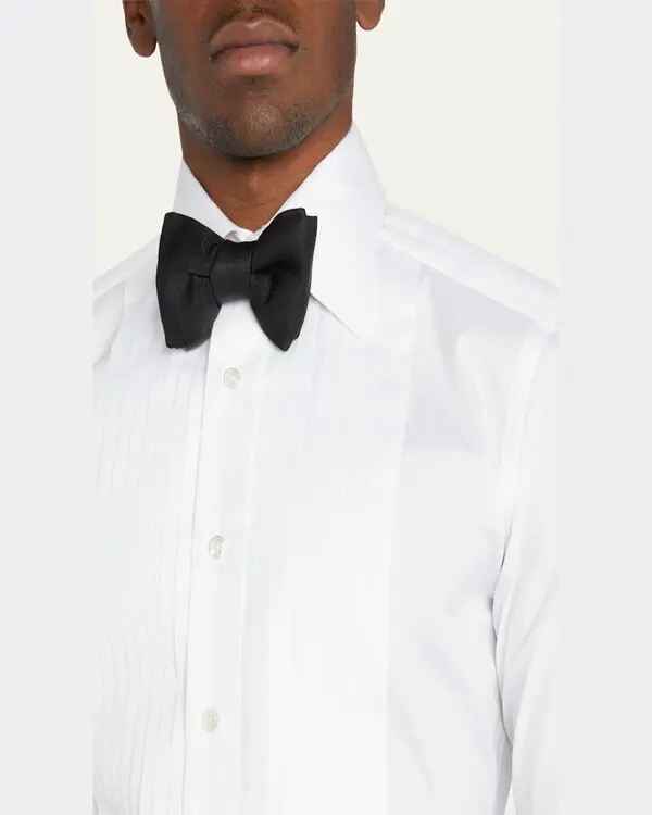 TOM FORD Pleated Bib-front Cotton Dress Shirt