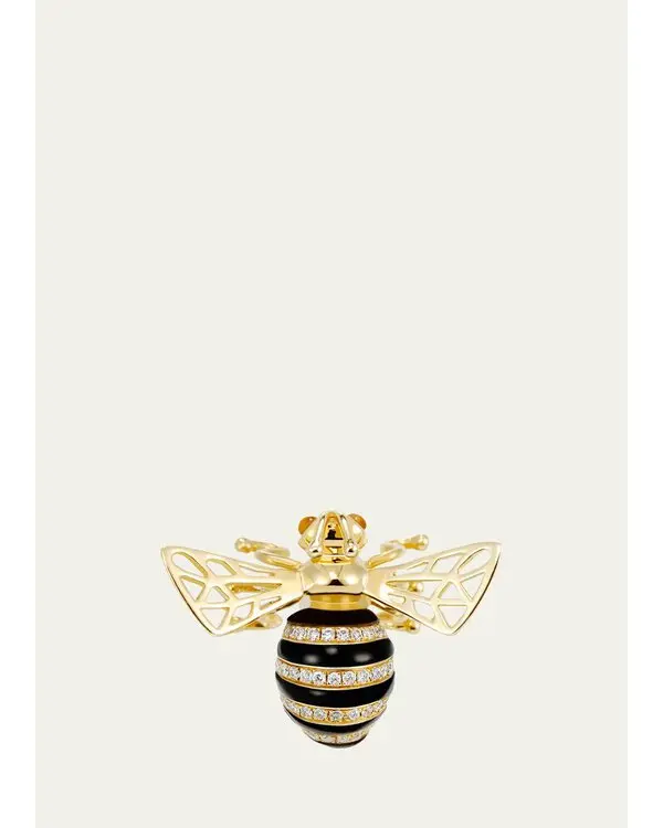 MIO HARUTAKA 18k Yellow Gold Honey Bee Single Earring