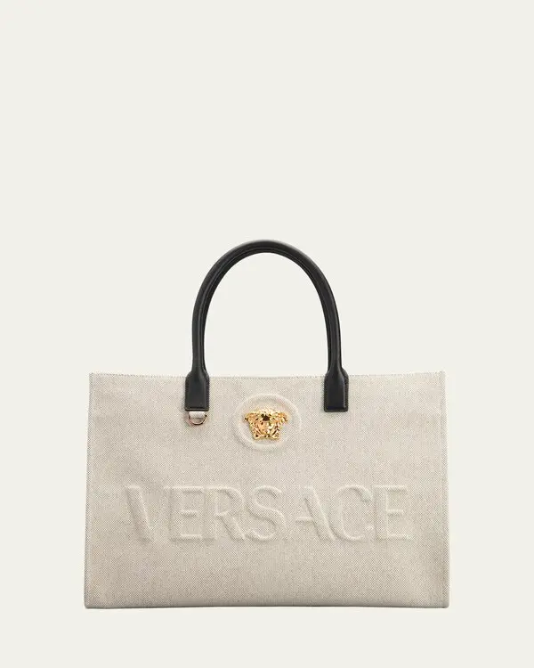 Versace La Medusa Logo Tote Bag