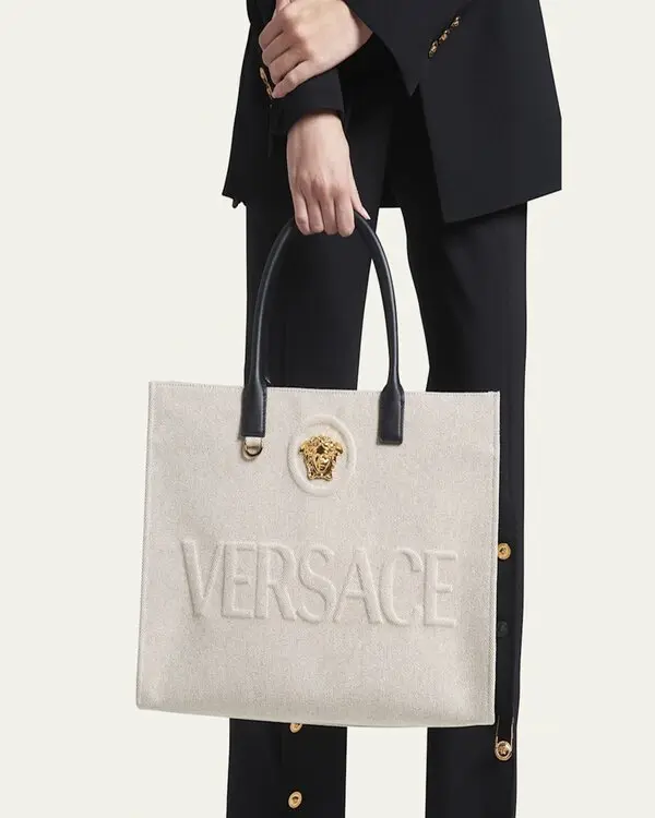 Versace La Medusa Logo Tote Bag