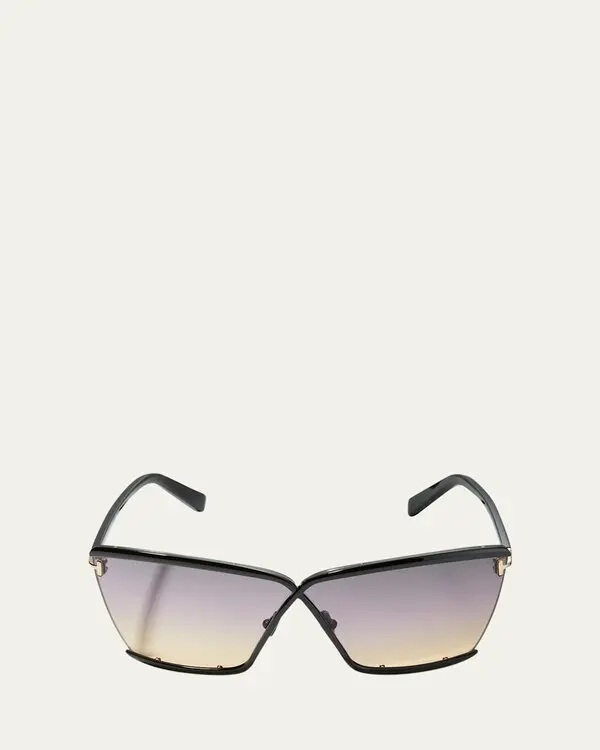 TOM FORD Elle 02 Butterfly Sunglasses - Shiny Black