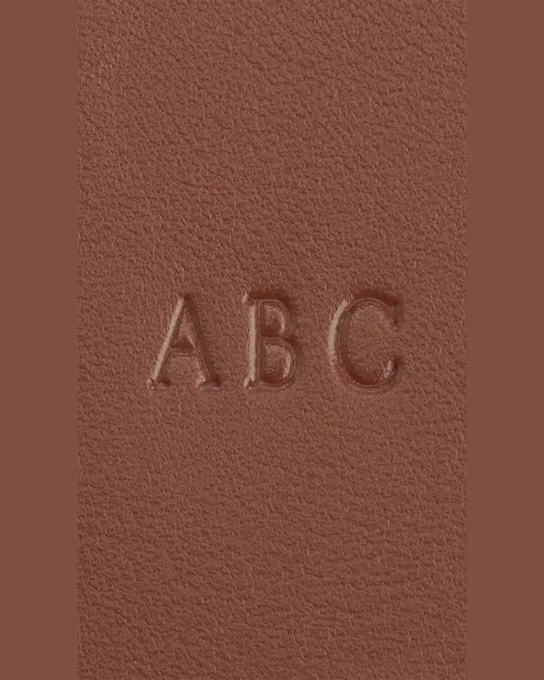 ROYCE NEW YORK Monogrammed Leather Tech Cord Accessory Organizer, Personalized - Tan