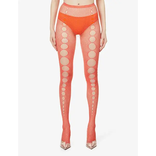 RUI Fishnet Cut-out Stretch-knit Tights