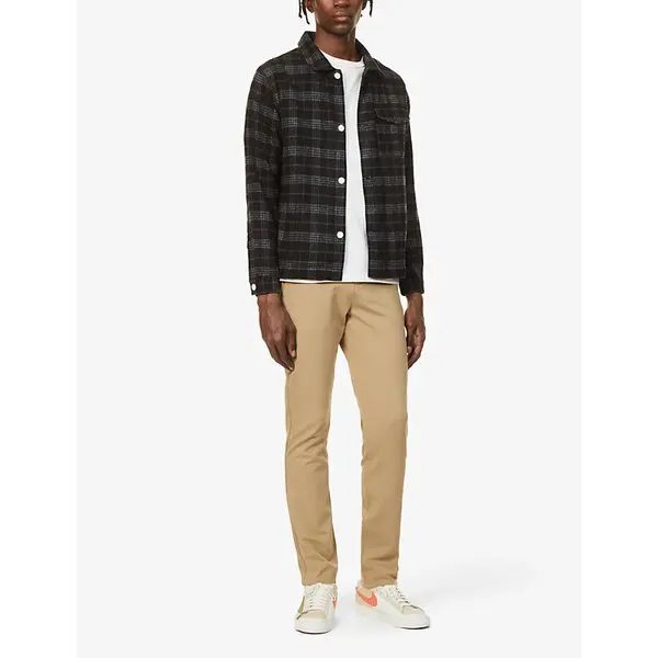 Paige Transcend Knit Stafford Tapered Trousers - Golden Elm