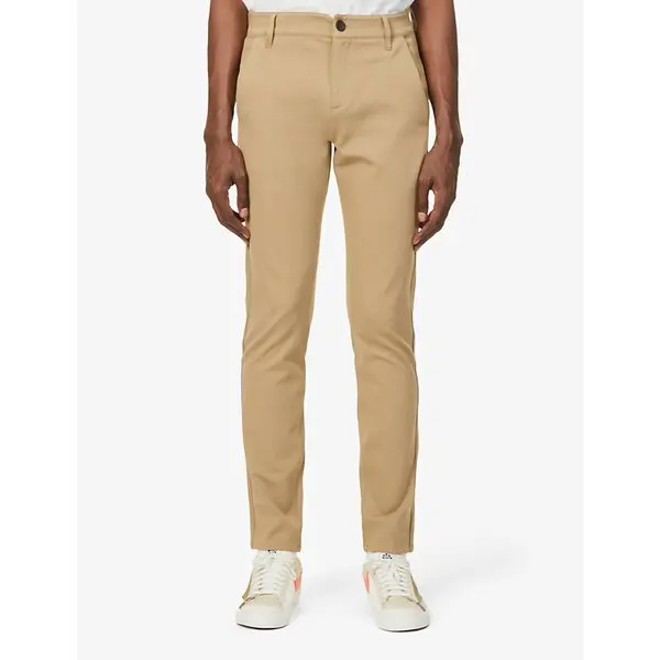 Paige Transcend Knit Stafford Tapered Trousers - Golden Elm