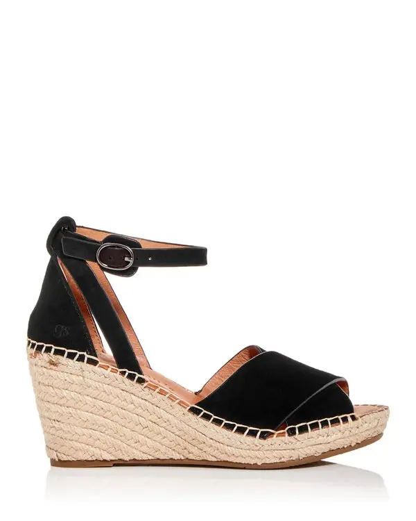 KENNETH COLE Charli Espadrille Wedge Sandals - Black