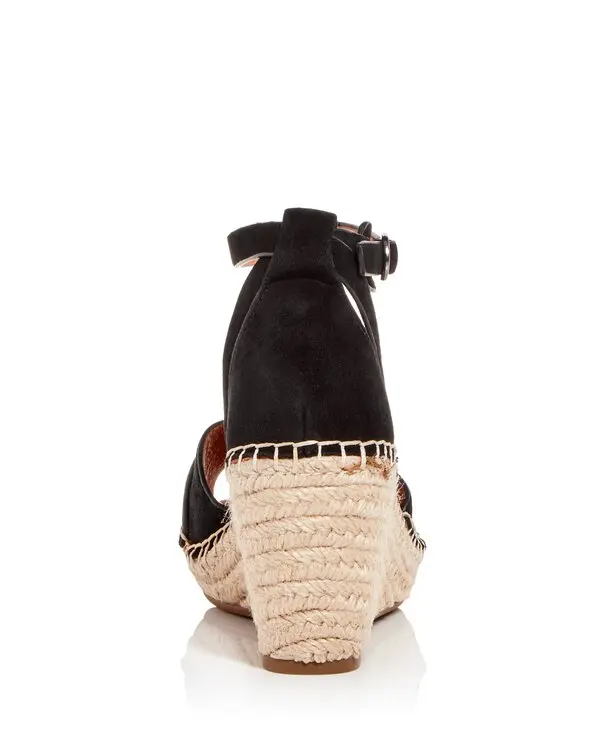 KENNETH COLE Charli Espadrille Wedge Sandals - Black