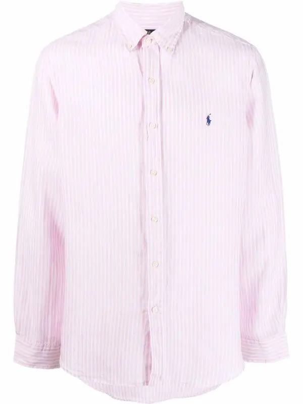 Polo Ralph Lauren Polo Pony Striped Shirt - Pink