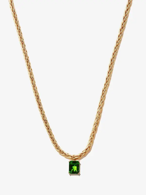 Yvonne Léon 18kt Yellow Emerald Necklace - Gold